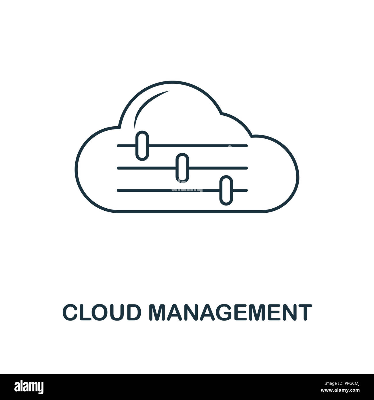 Cloud Management outline icon. Premium design from web development ...