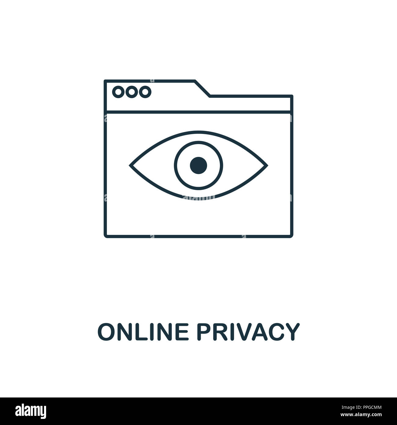 Online Privacy outline icon. Premium design from web development ...