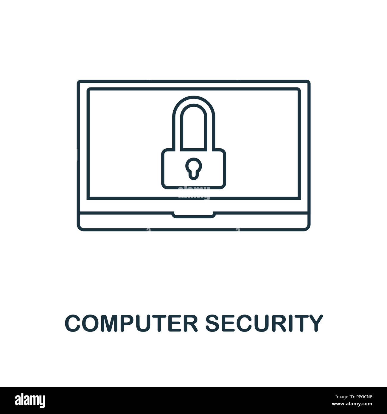 Computer Security outline icon. Premium design from web development ...