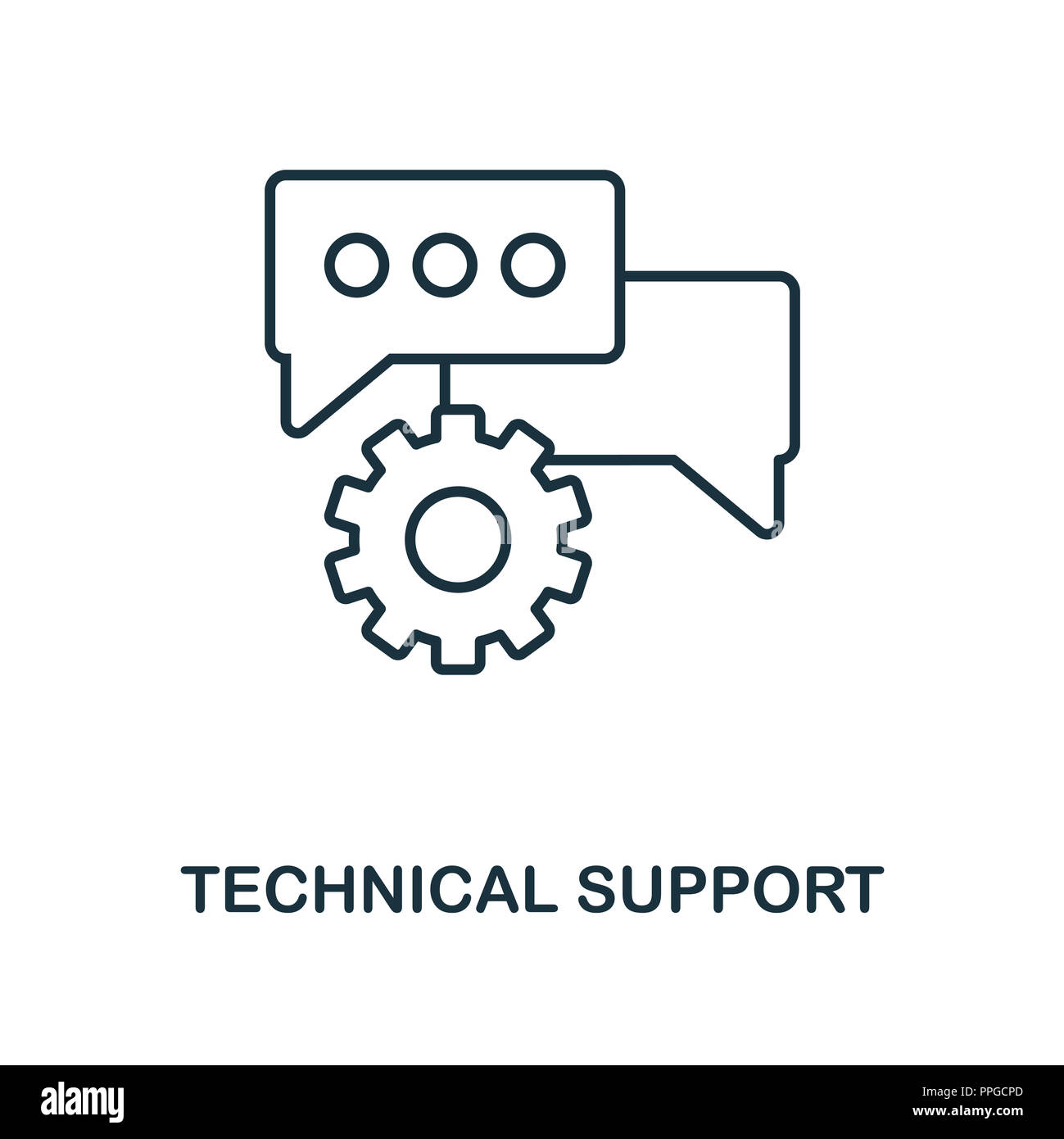 Technical Support outline icon. Premium design from web development ...