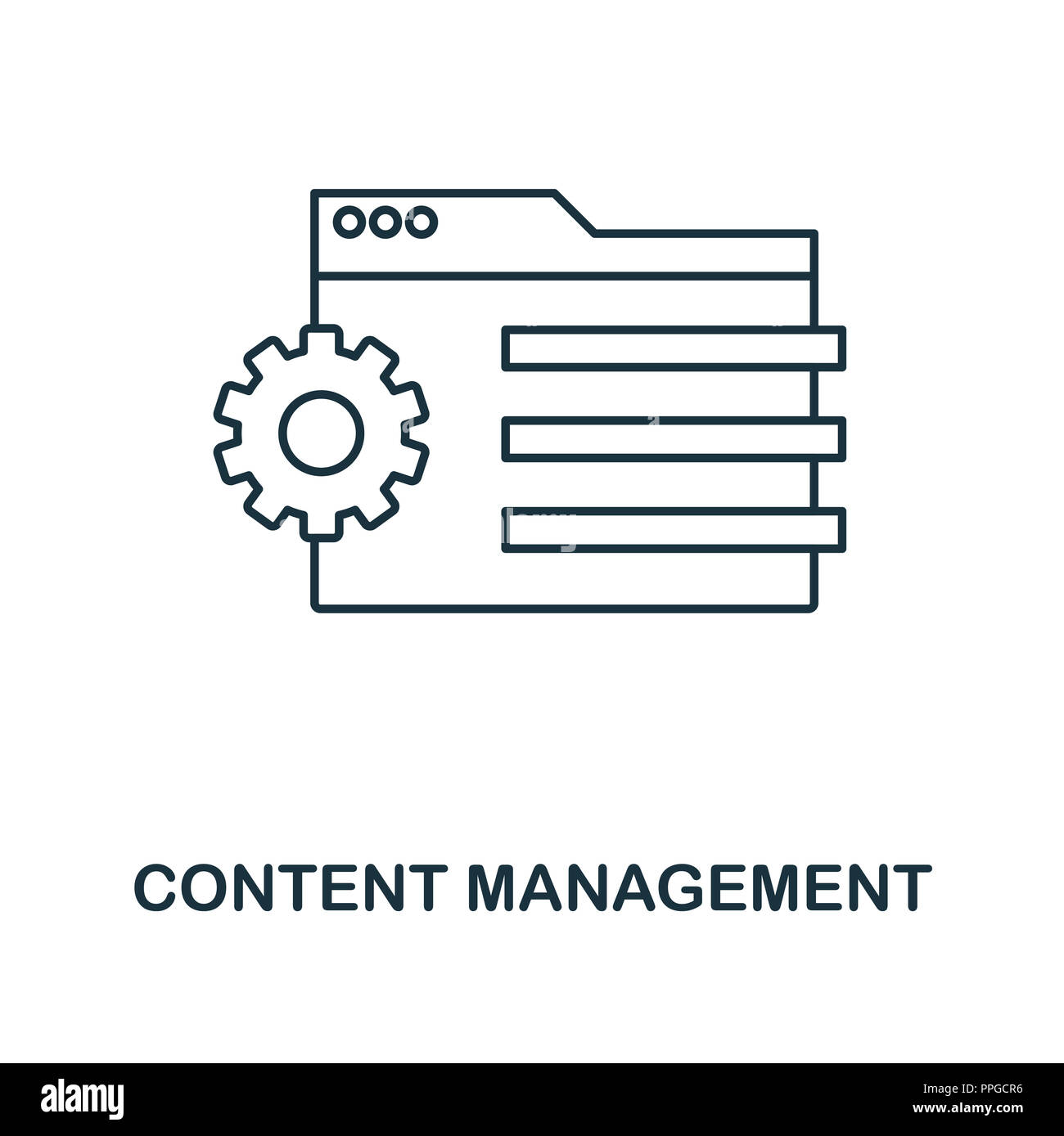 Content Management outline icon. Premium design from web development ...