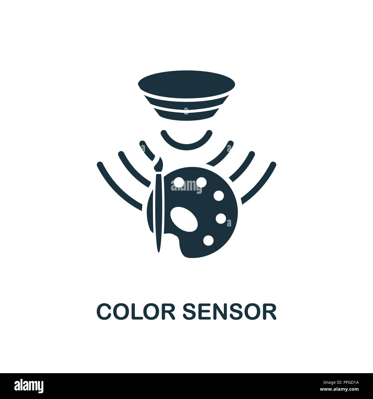 Color Sensor Icon Monochrome Style Design From Sensors Collection Ux And Ui Pixel Perfect