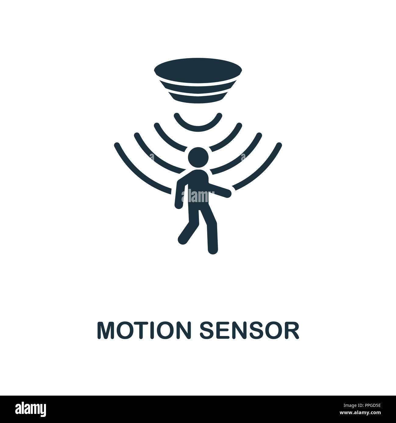 Motion Sensor Icon Monochrome Style Design From Sensors Collection Ux And Ui Pixel Perfect