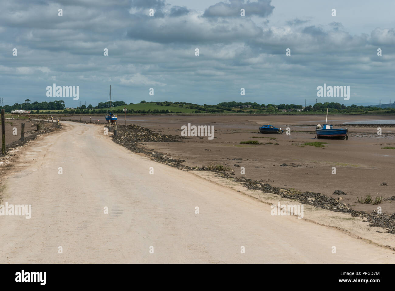 The remote Lancashire village of Sunderland Point on a June morning at ...