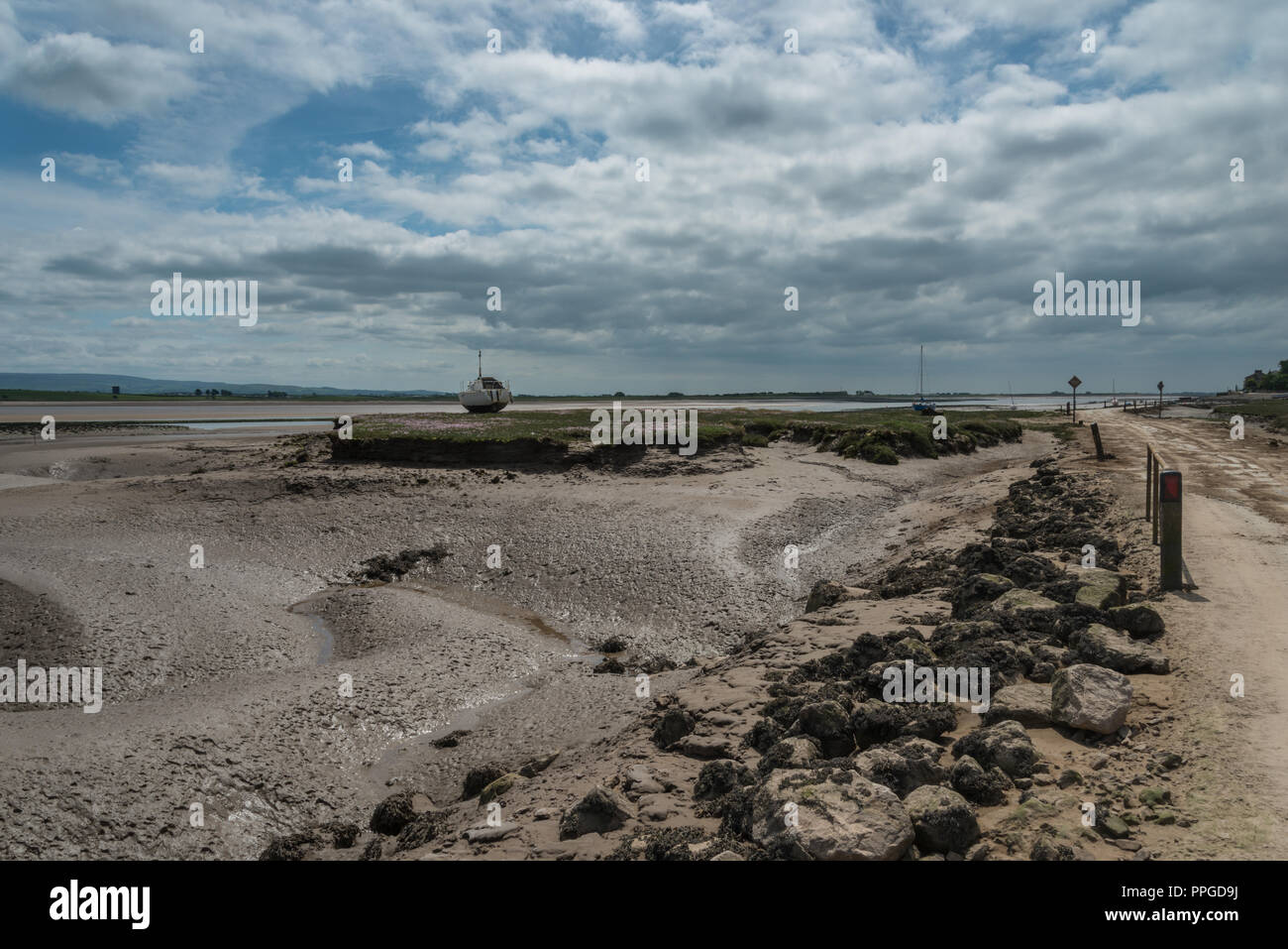 The remote Lancashire village of Sunderland Point on a June morning at ...