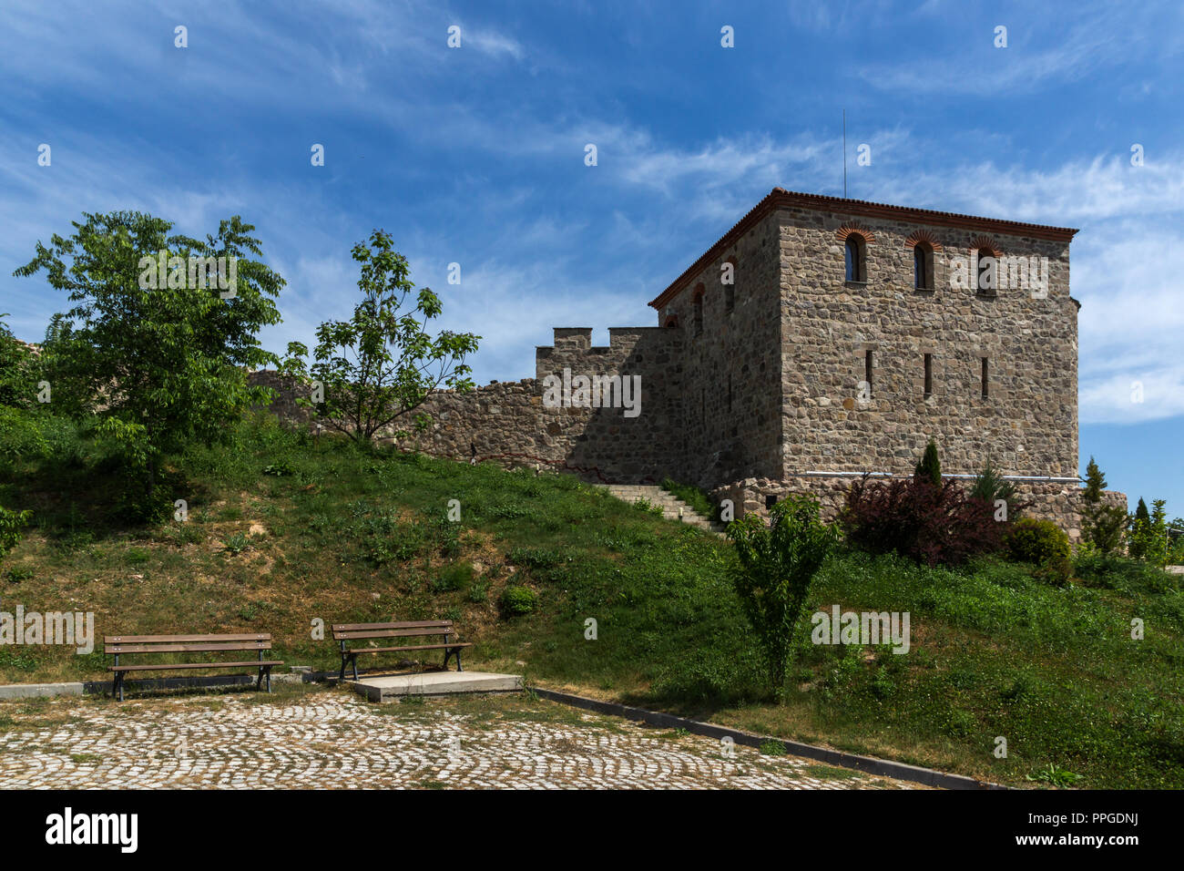 Ruins of Ancient Byzantine fortress The Peristera in town of Peshtera ...