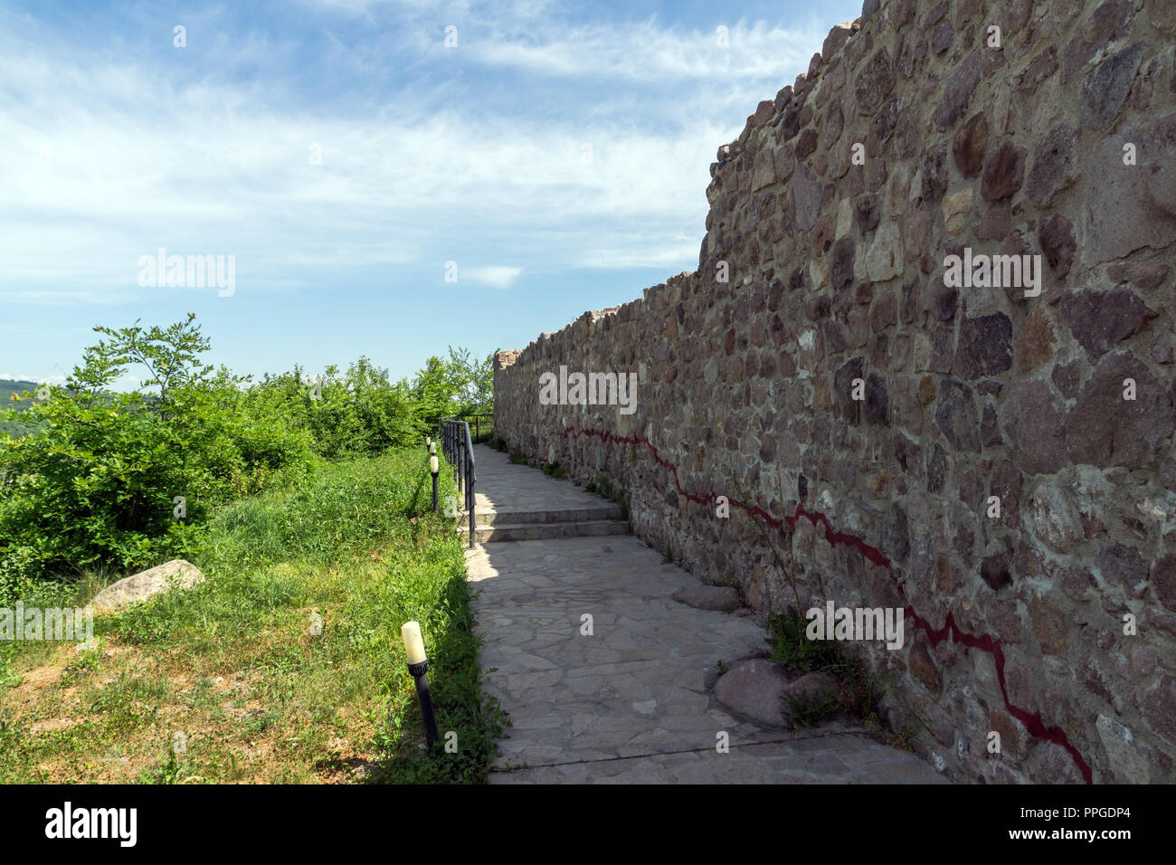 Ruins of Ancient Byzantine fortress The Peristera in town of Peshtera ...