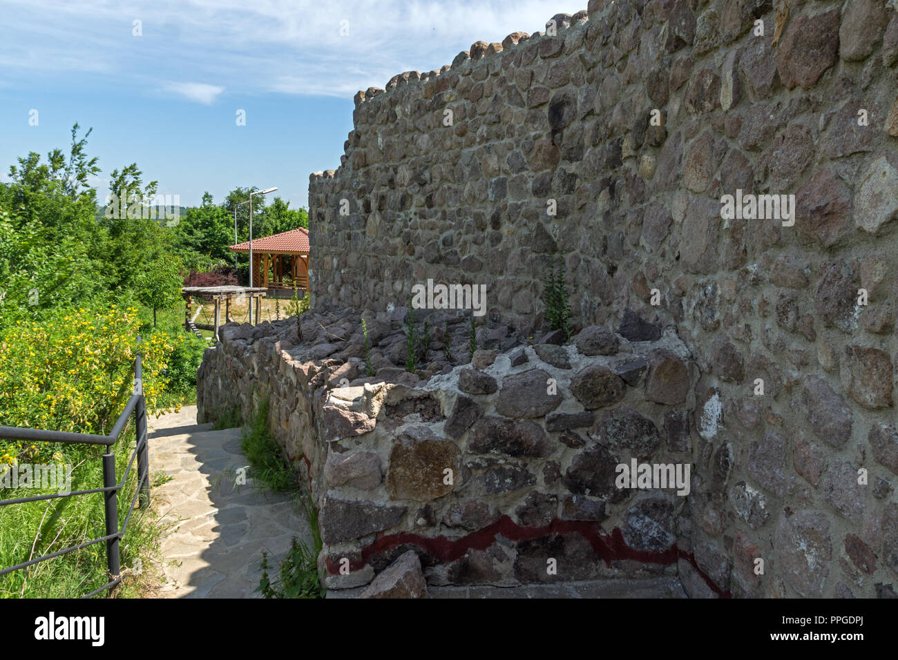 Ruins of Ancient Byzantine fortress The Peristera in town of Peshtera ...