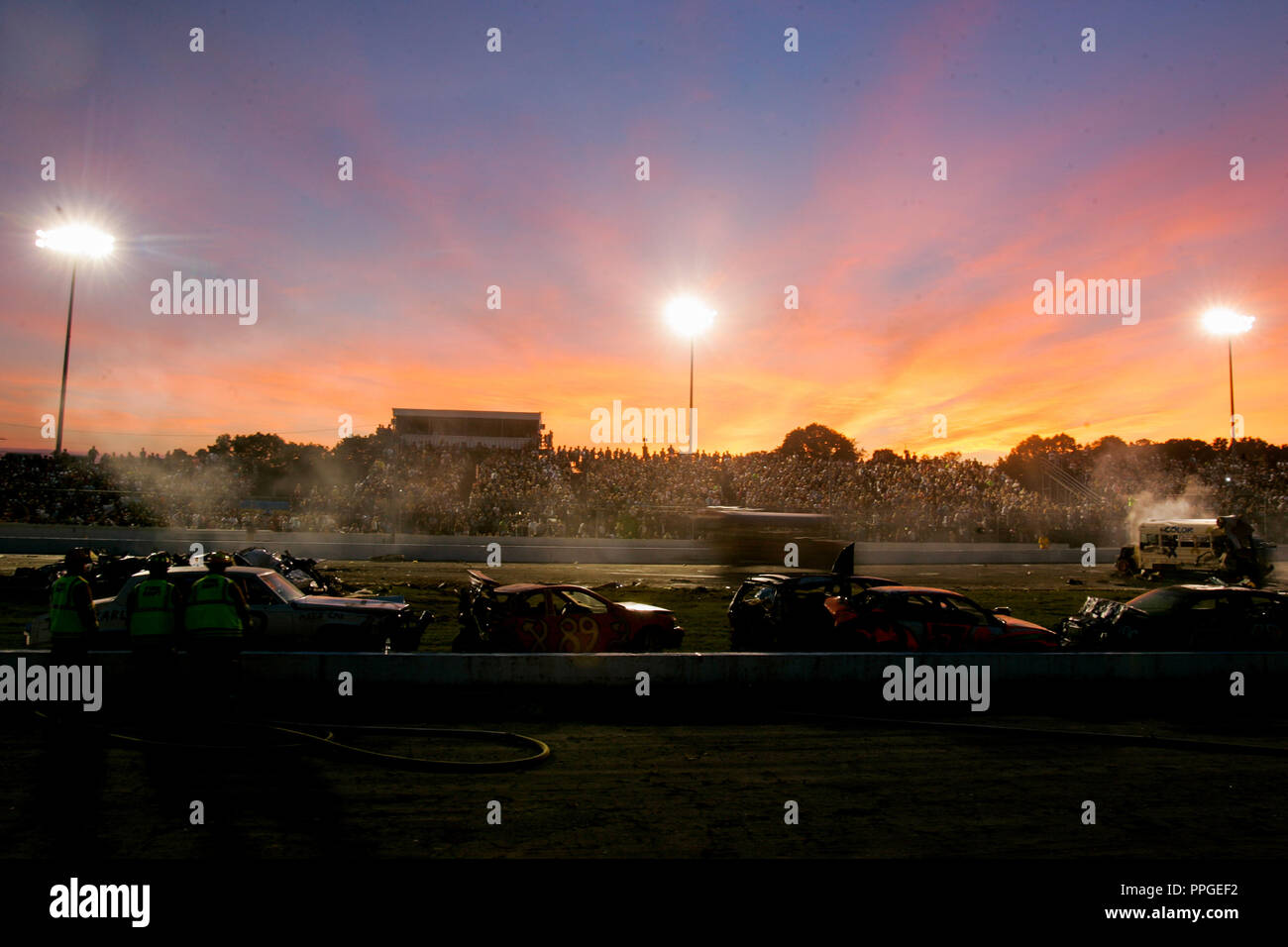 Demolition Derby and Thrill Show at the Thompson Speedway in Thompson ...