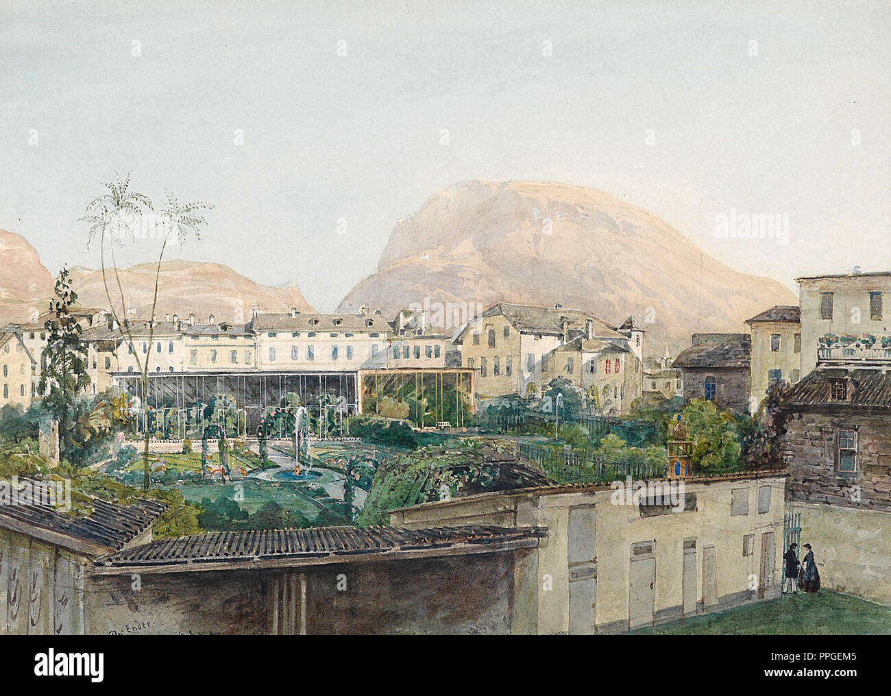 Ender Thomas - a View of a Garden in Bolzano Stock Photo - Alamy