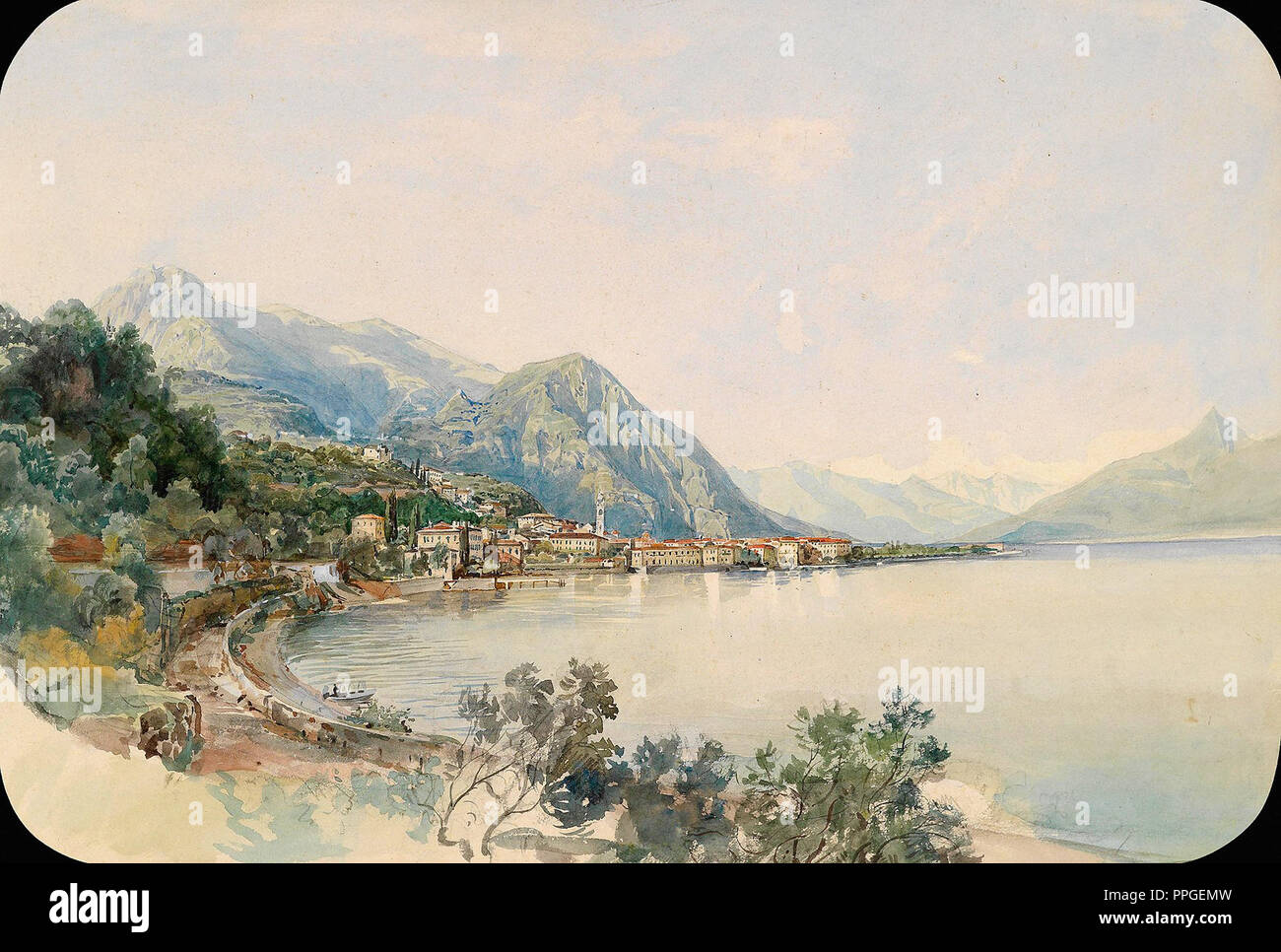 Ender Thomas - a View over Lake Como to Bellaggio Stock Photo - Alamy