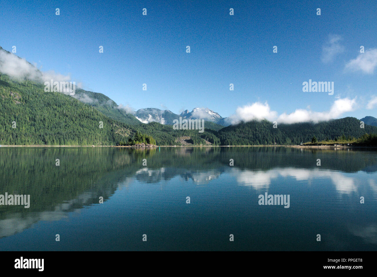Reflections at Stave Lake in Mission, British Columbia, Canada Stock ...