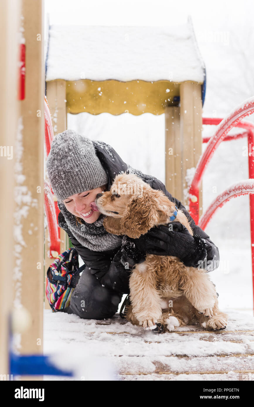 Child and cocker spaniel hi-res stock photography and images - Alamy