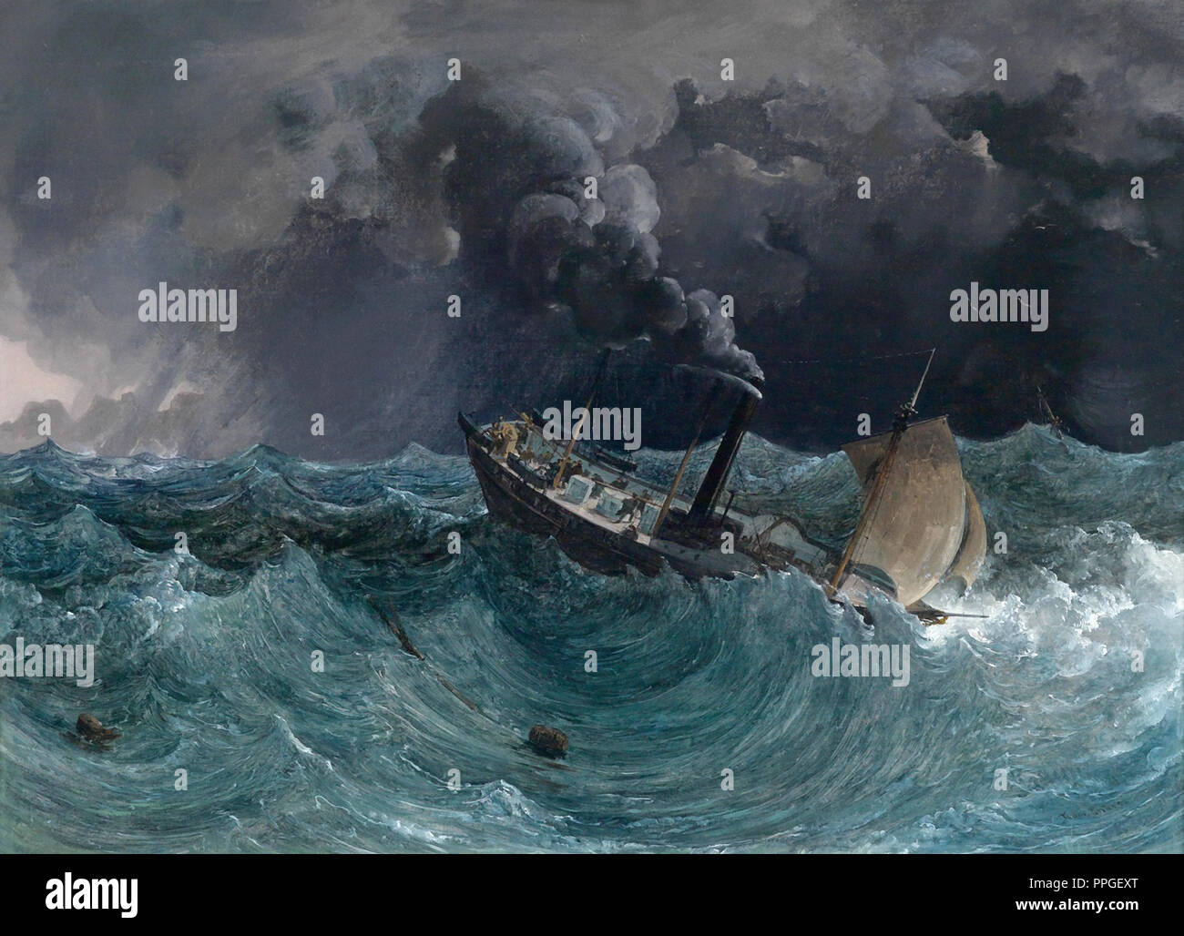 Ender Thomas - the K.K. Steamship 'marianne' in a Storm on the Black ...