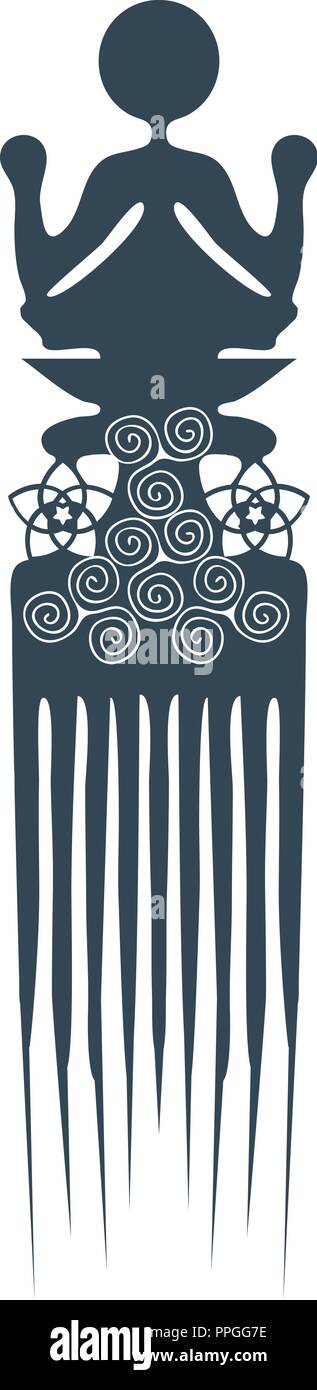 Akan peoples Adinkra symbol vector illustration for African American ...