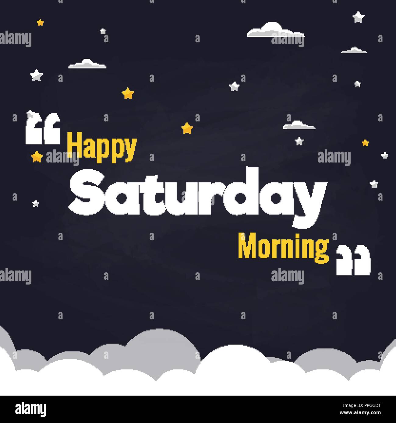 Happy saturday illustration hi-res stock photography and images - Alamy