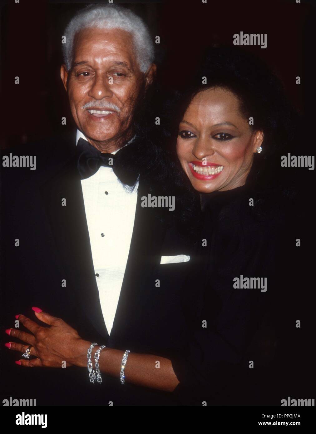 Diana Ross and father 1990 Photo By Adam Scull/PHOTOlink.net Stock ...
