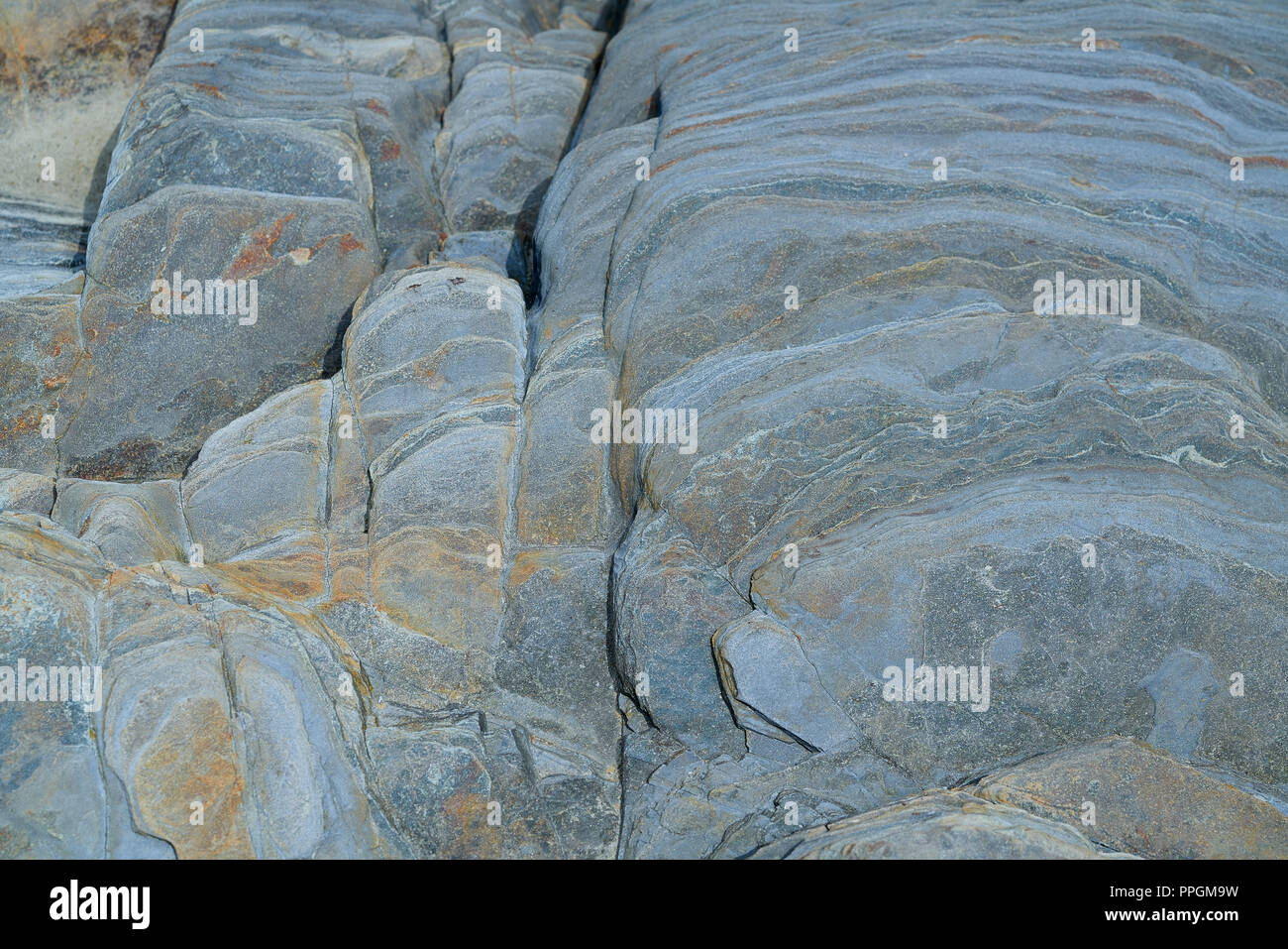 Slate stone texture in Playa las catedrales Ribadeo Galicia Spain Stock ...