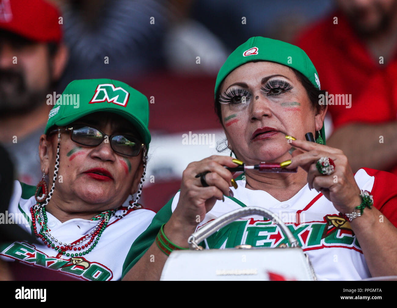 Mexican fans, During the baseball game for the Caribbean Series ...