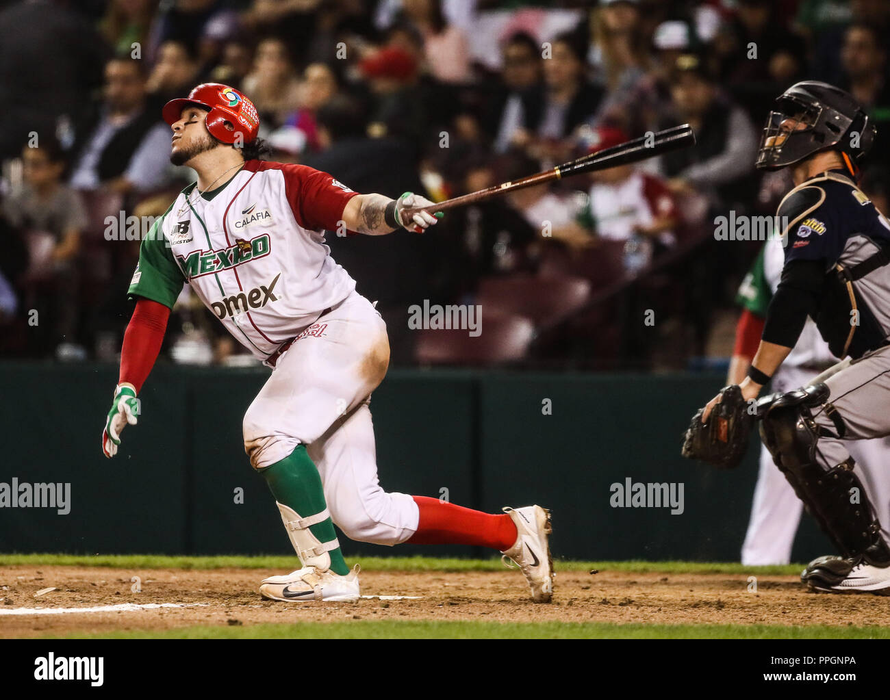 Sebastian Valle de Mexico , durante el partido de beisbol de la Serie ...