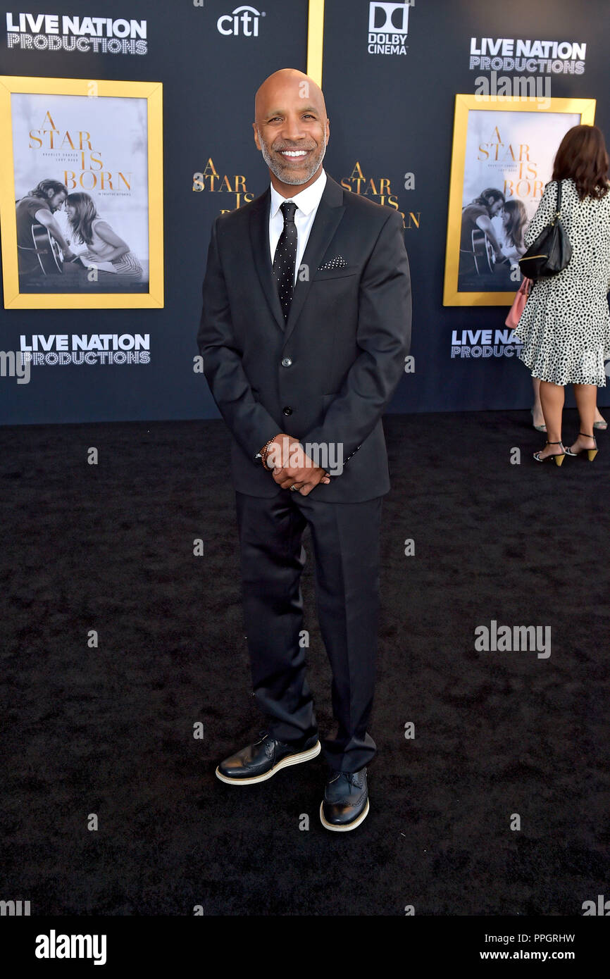 Ravi D. Mehta attending the 'A Star Is Born' premiere at The Shrine ...