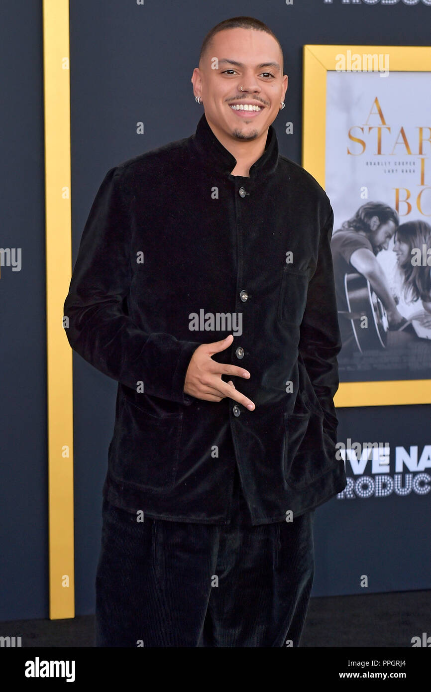 Evan Ross attending the 'A Star Is Born' premiere at The Shrine ...