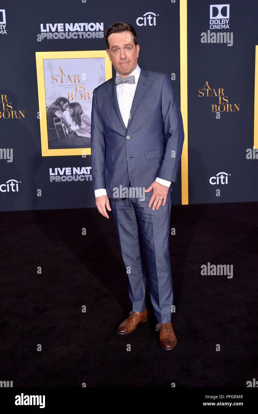 Ed Helms attending the 'A Star Is Born' premiere at The Shrine ...