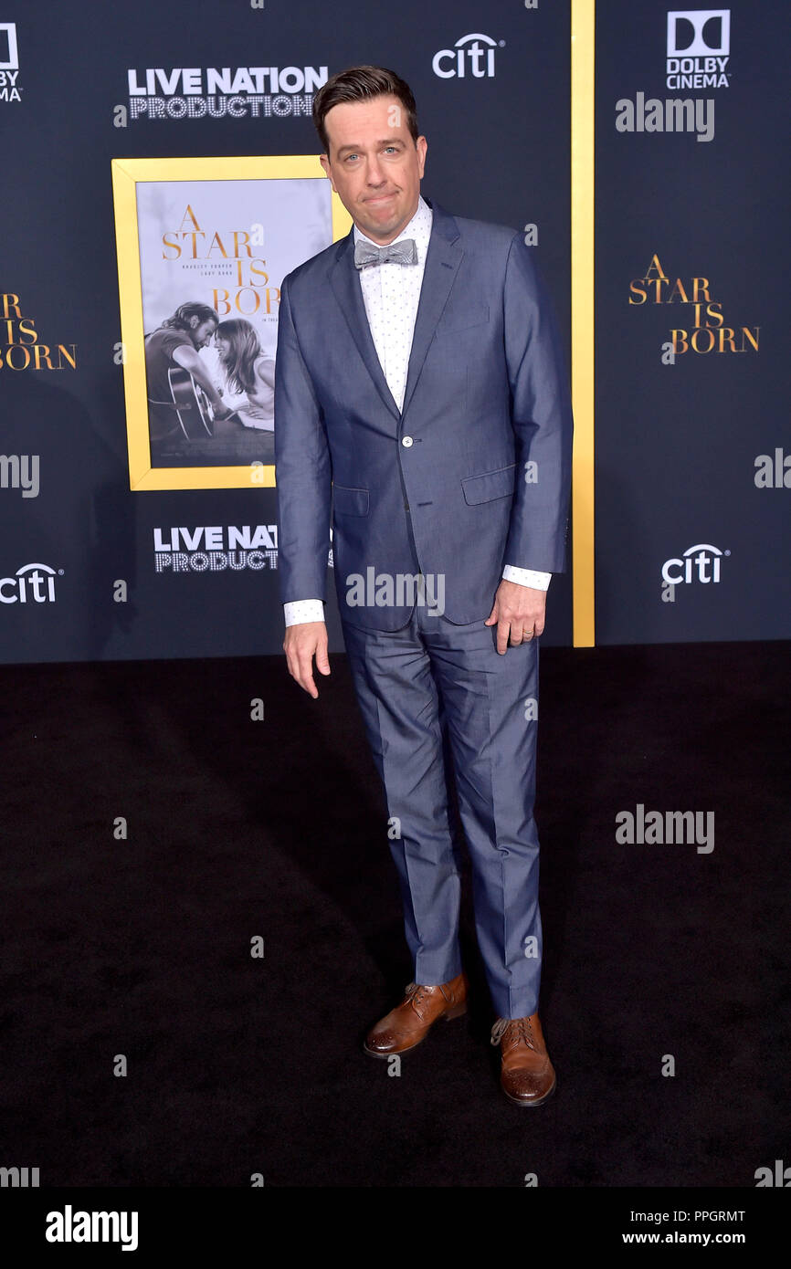 Ed Helms attending the 'A Star Is Born' premiere at The Shrine ...