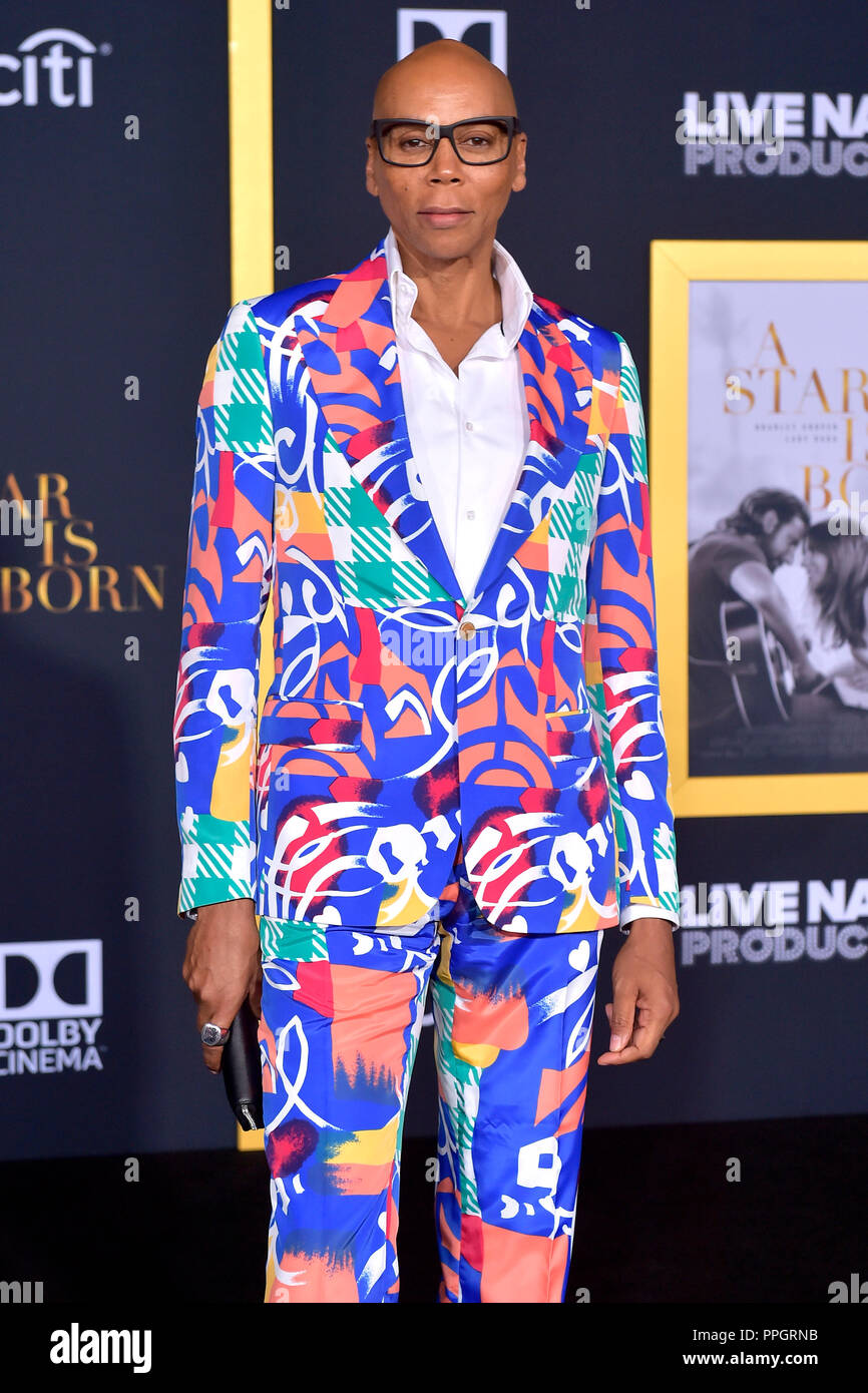 RuPaul attending the 'A Star Is Born' premiere at The Shrine Auditorium ...