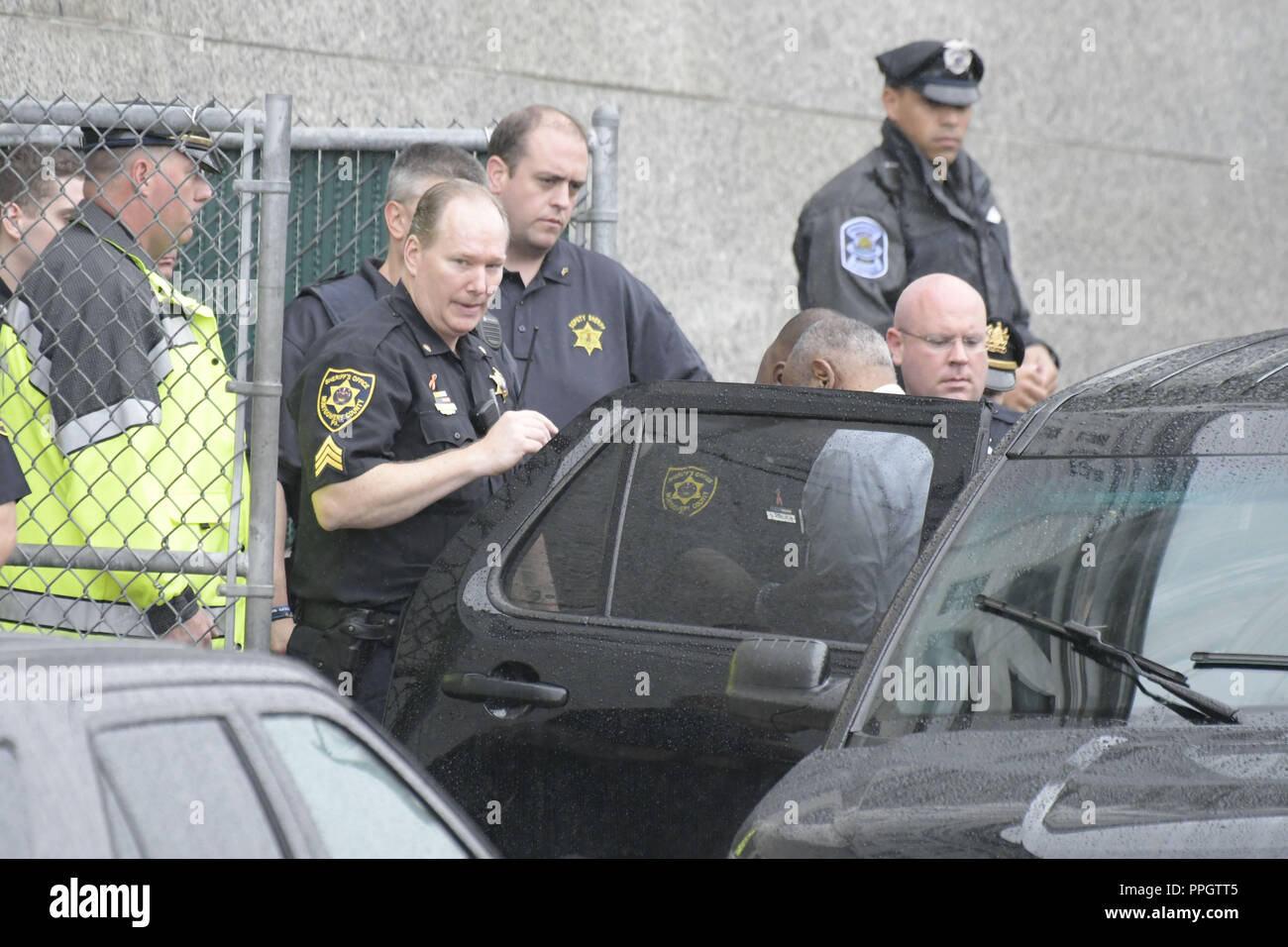 Norristown, Pennsylvania, USA. 25th Sep, 2018. BILL COSBY is lead out ...