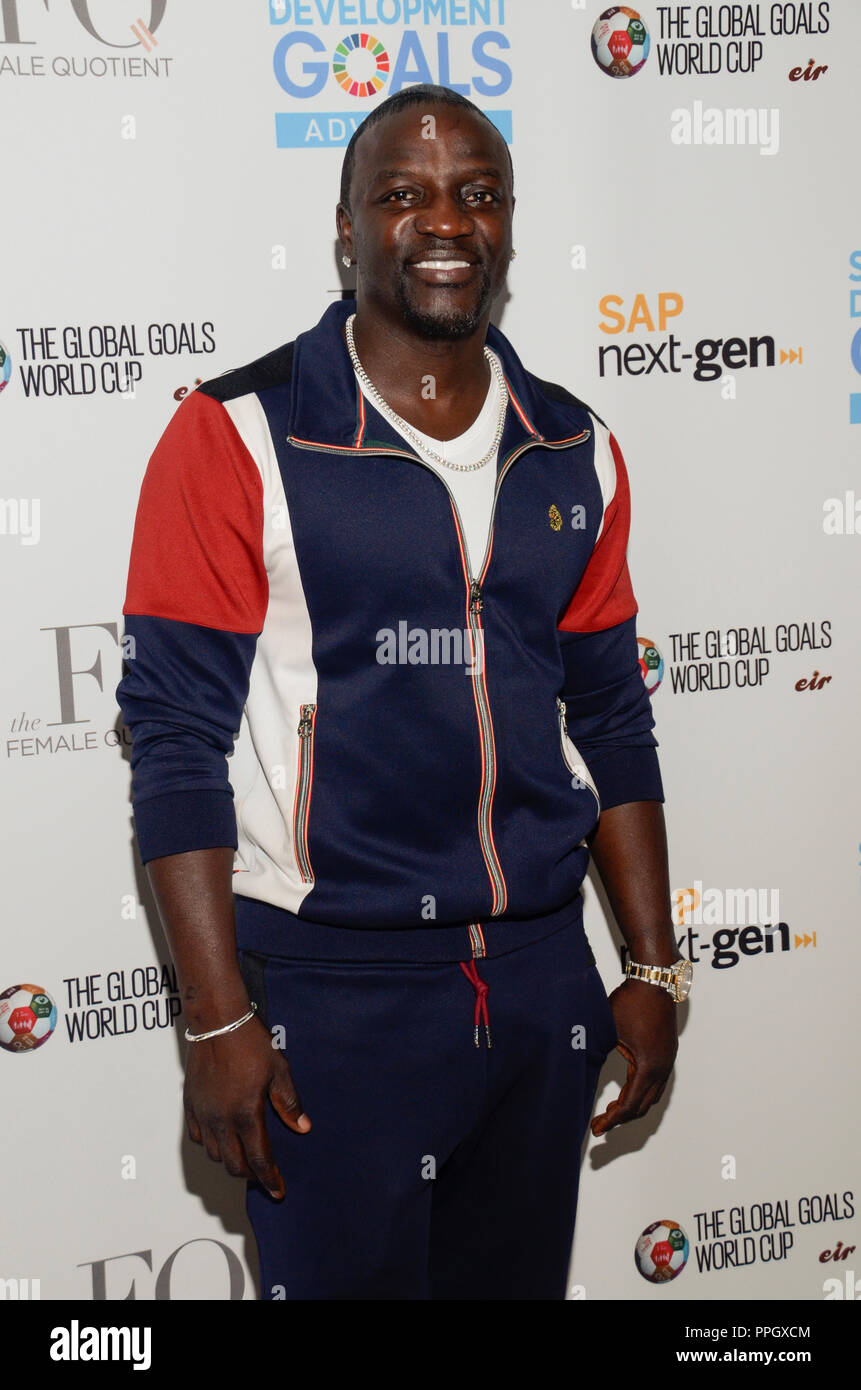 New York, NY, USA. 25th Sep, 2018. Akon attends the the 2018 3rd Annual ...