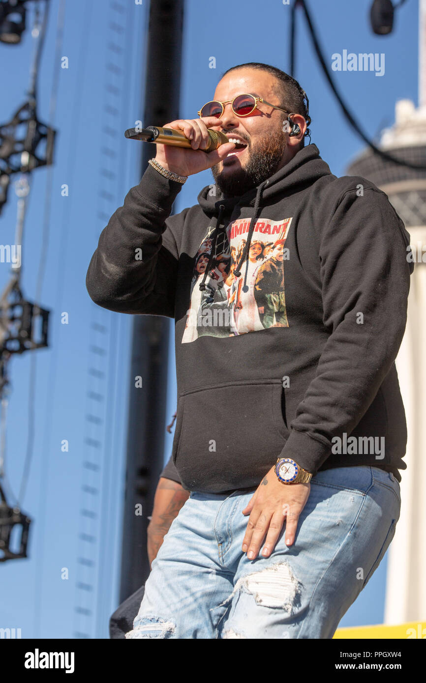 Las Vegas, Illinois, USA. 22nd Sep, 2018. Rapper BELLY (AHMAD BALSHE ...