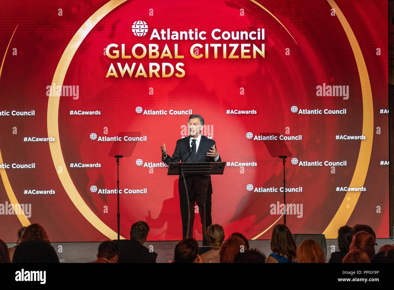 New York, USA, 24 September 2018. Argentine President Mauricio Macri ...