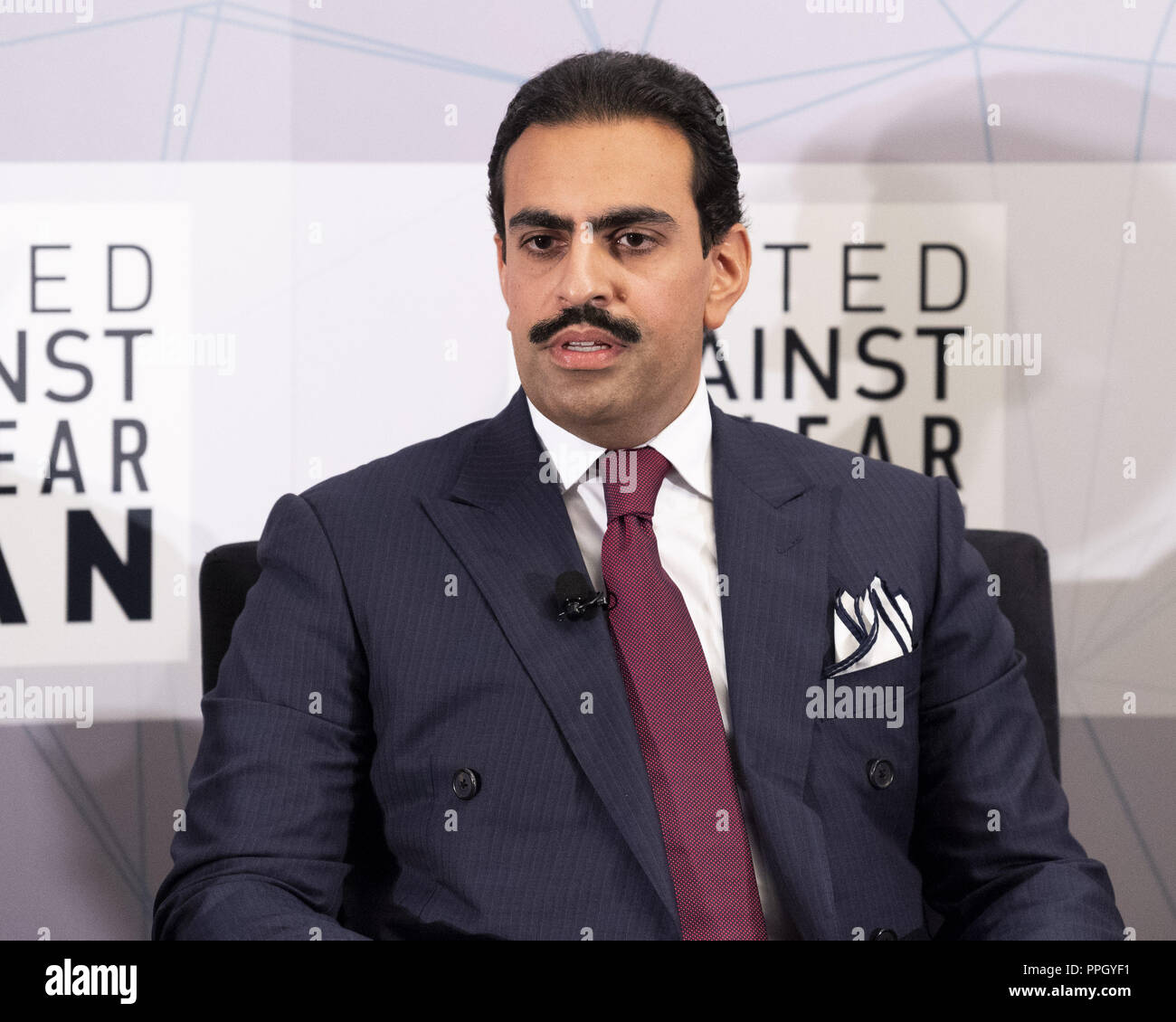 New York, NY, USA. 25th Sep, 2018. Shaikh ABDULLAH BIN RASHED BIN ...