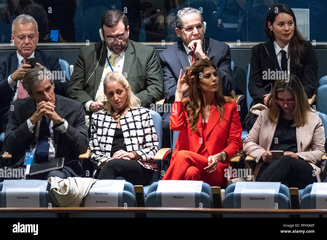 New York, USA, 25 September 2018. Argentine First Lady Juliana Awada ...