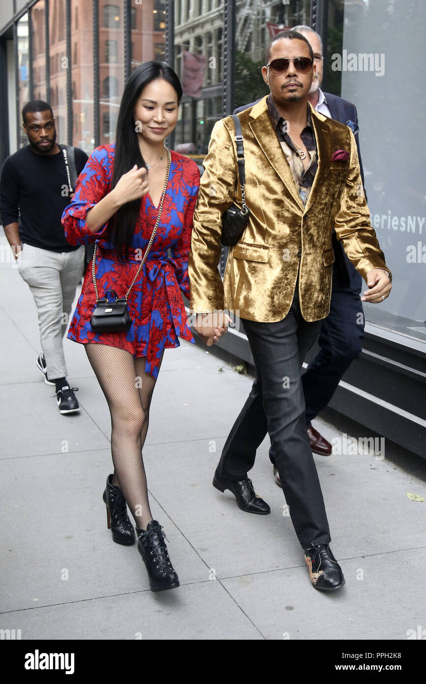 Terrence Howard mit Miranda Pak bei der Ankunft zur Talkshow 'Build ...