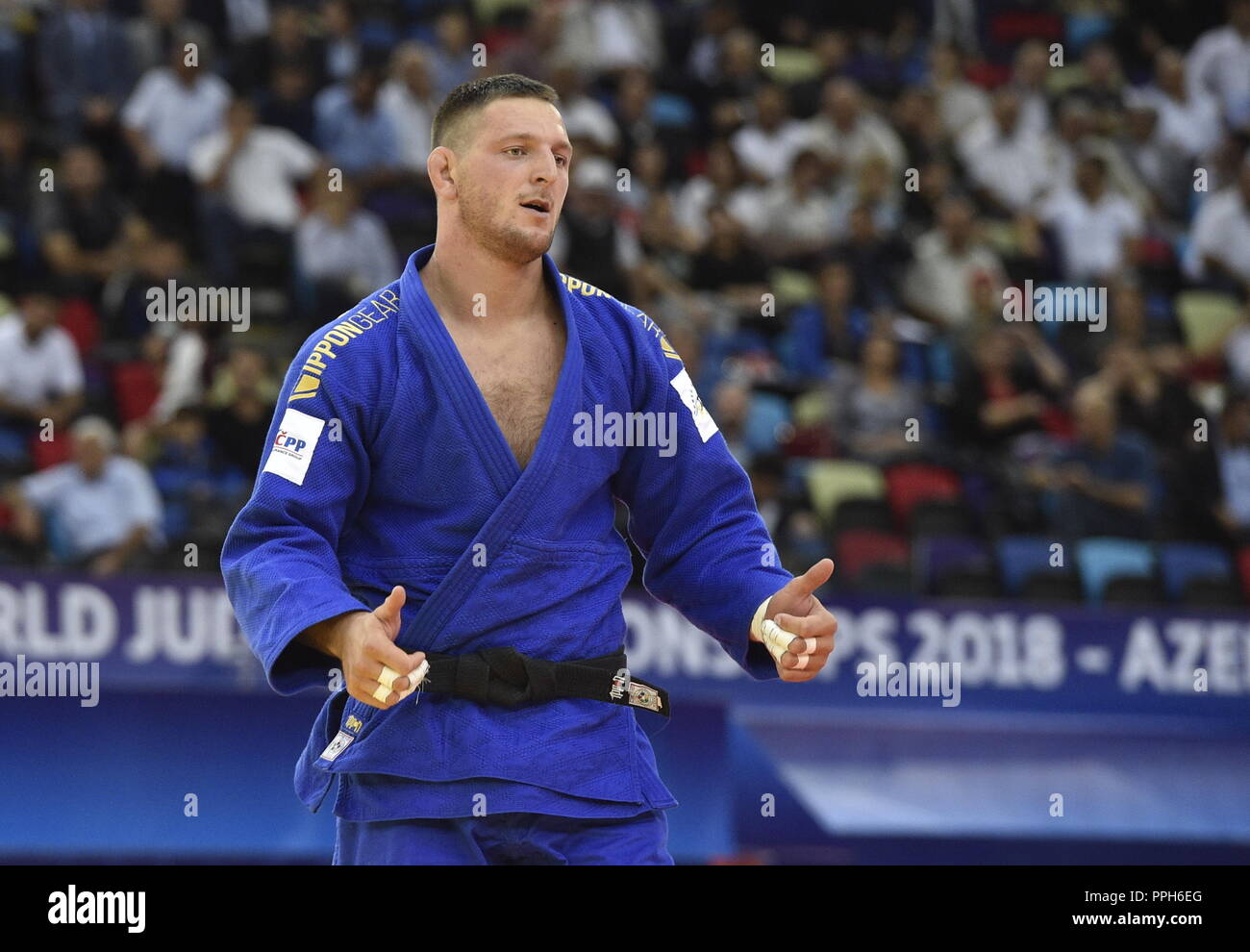 Baku, Azerbaijan. 26th Sep, 2018. Czech judoka Lukas Krpalek is seen ...