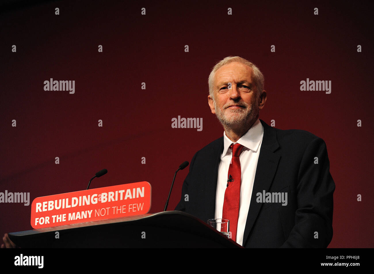 Liverpool, England. 26th September, 2018. Jeremy Corbyn MP, leader of ...