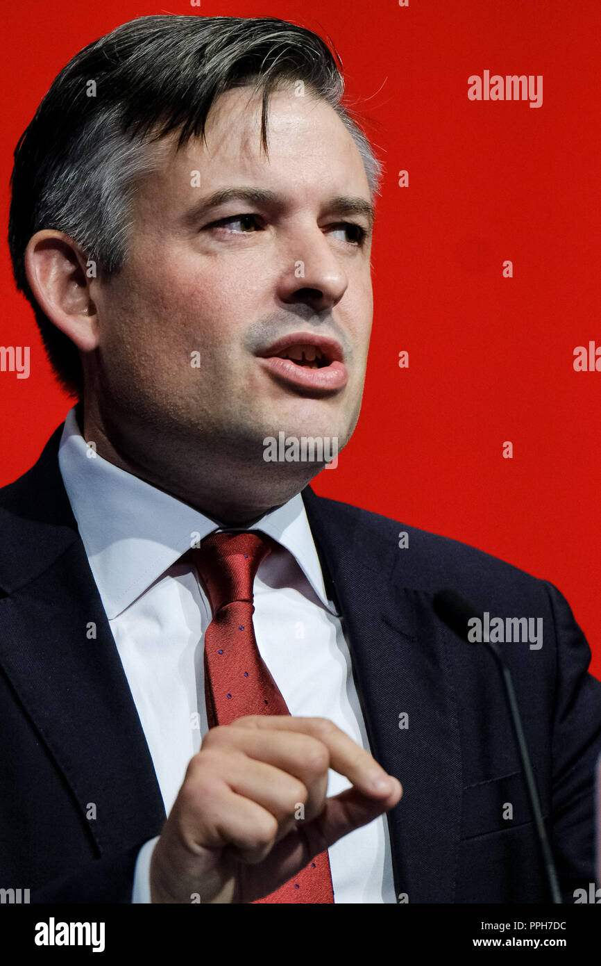 Jonathan Ashworth MP addresses the Labour Party Conference on Wednesday ...