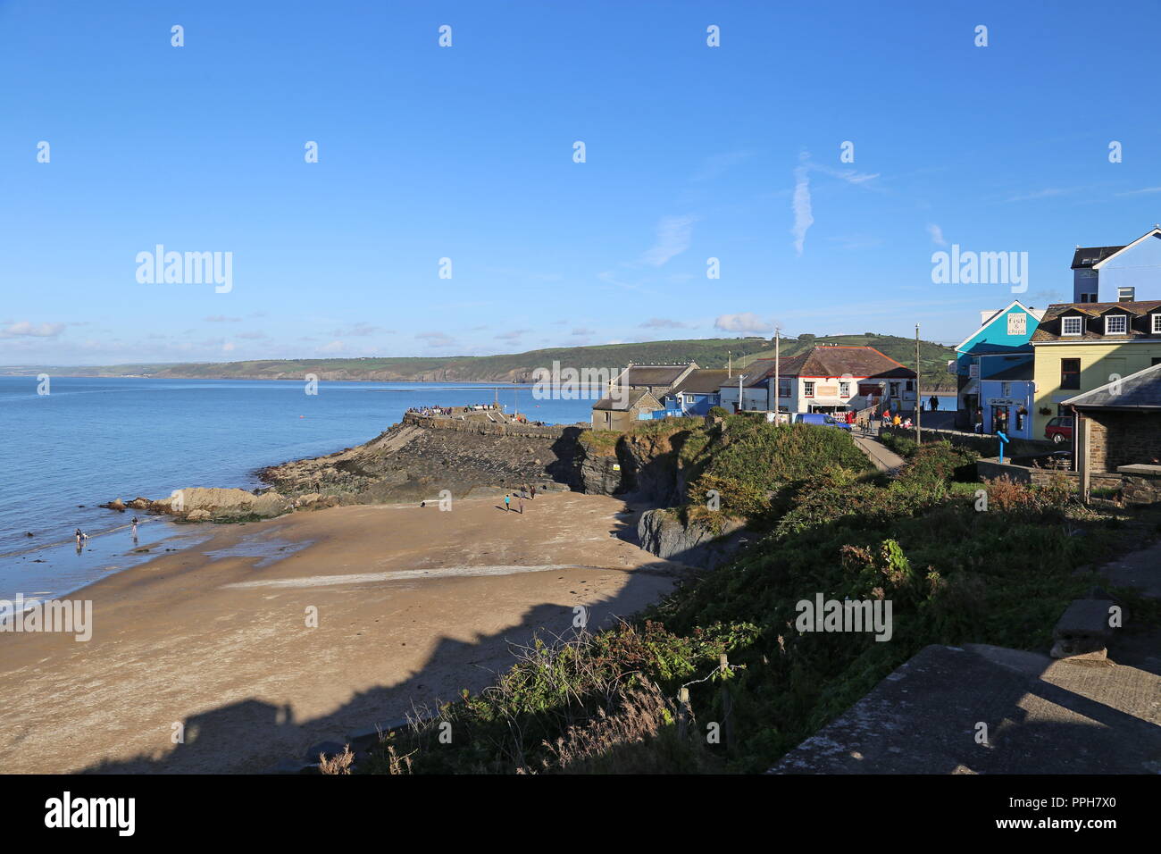 Traeth y dolau beach new quay hi-res stock photography and images - Alamy