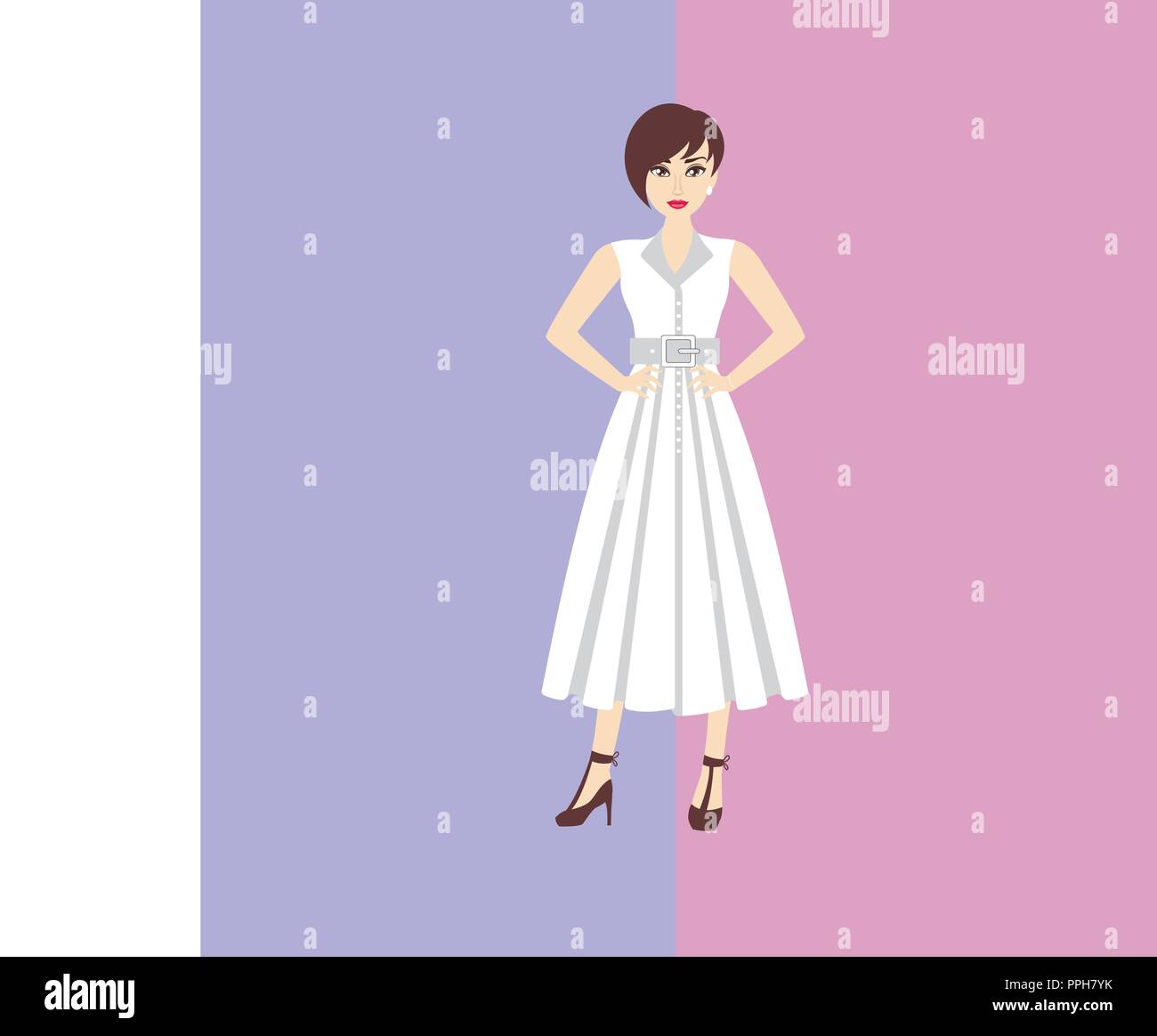 Avatar girl, cartoon girl, Wedding girl vector illustration, eps Stock ...