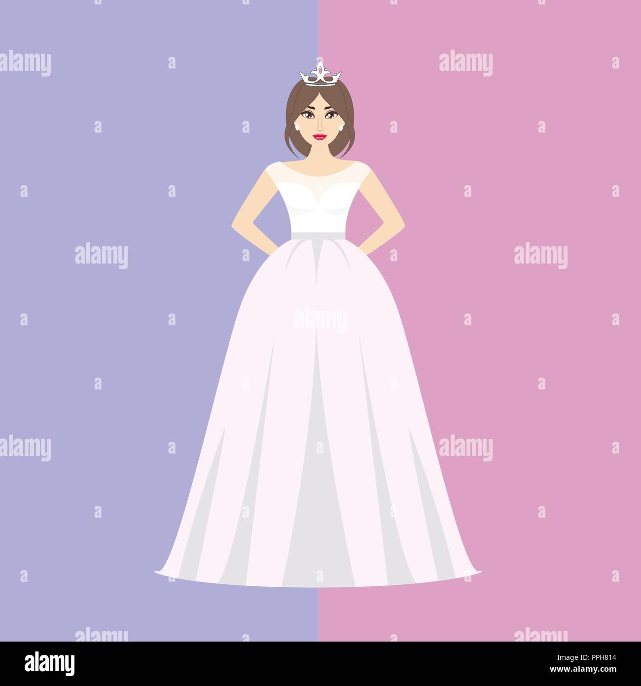 Princess wedding bouquet Stock Vector Images - Alamy