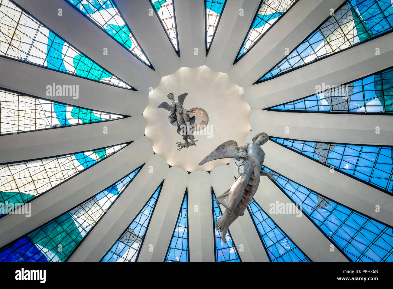 Angels of Brasilia Cathedral ceiling - Brasilia, Brazil Stock Photo - Alamy