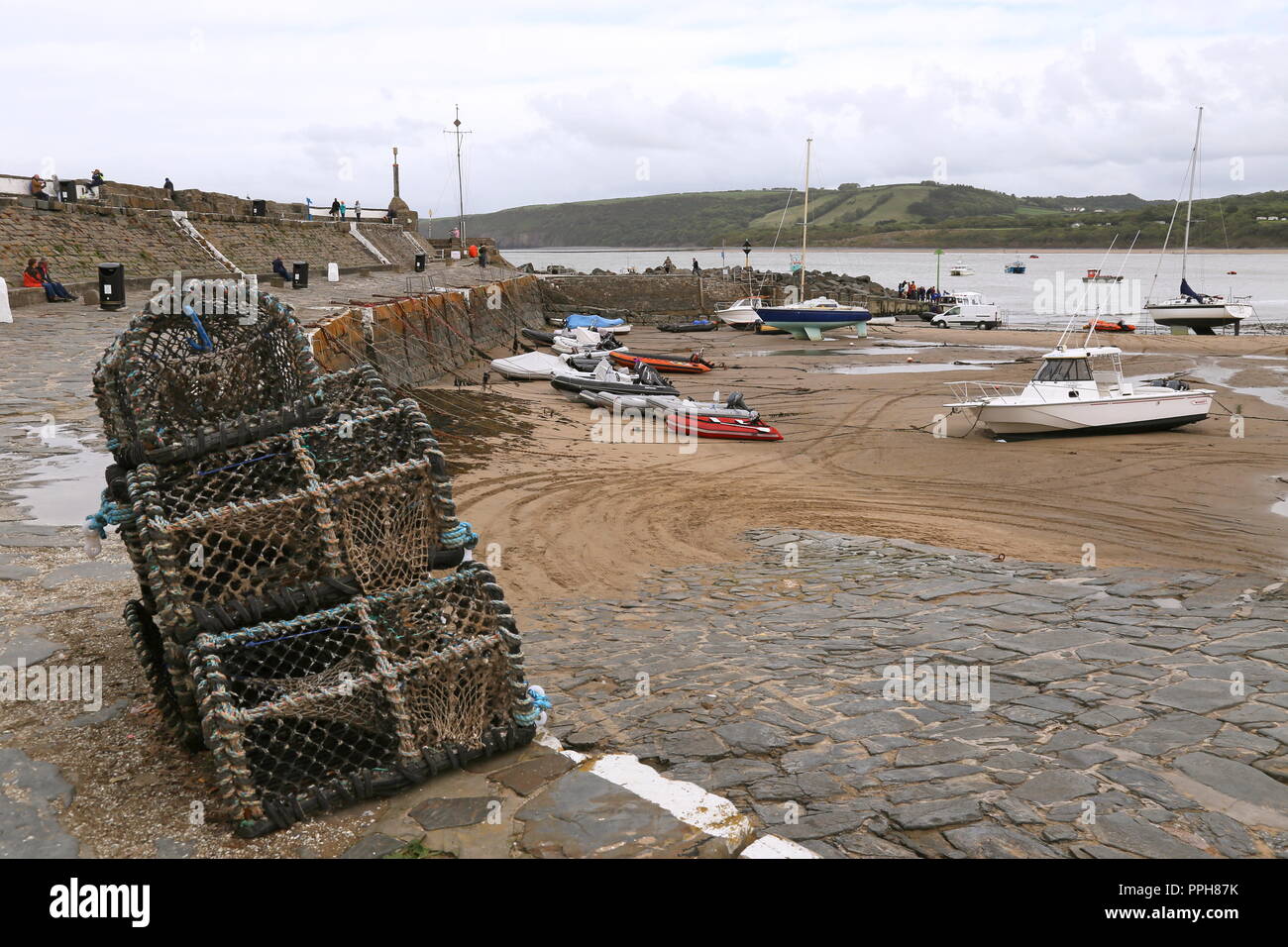 New Quay Harbour, Cardigan Bay, Ceredigion, Wales, Great Britain ...