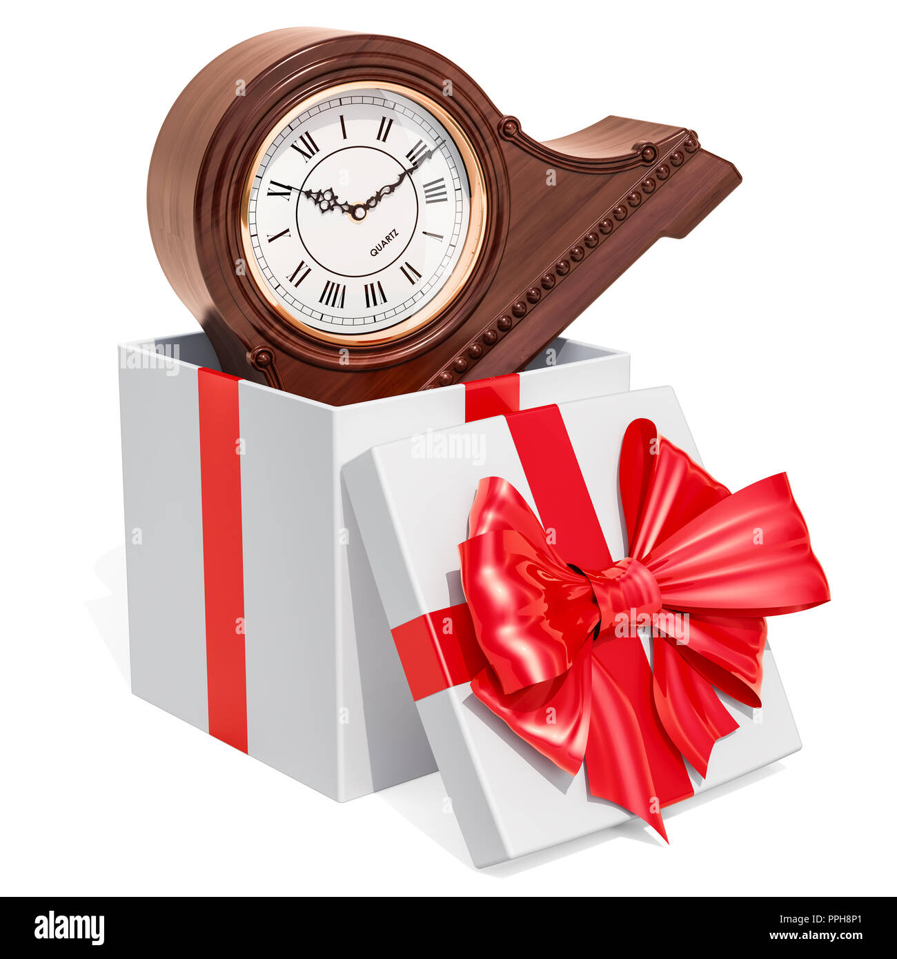 Old mantle clock Cut Out Stock Images & Pictures - Alamy