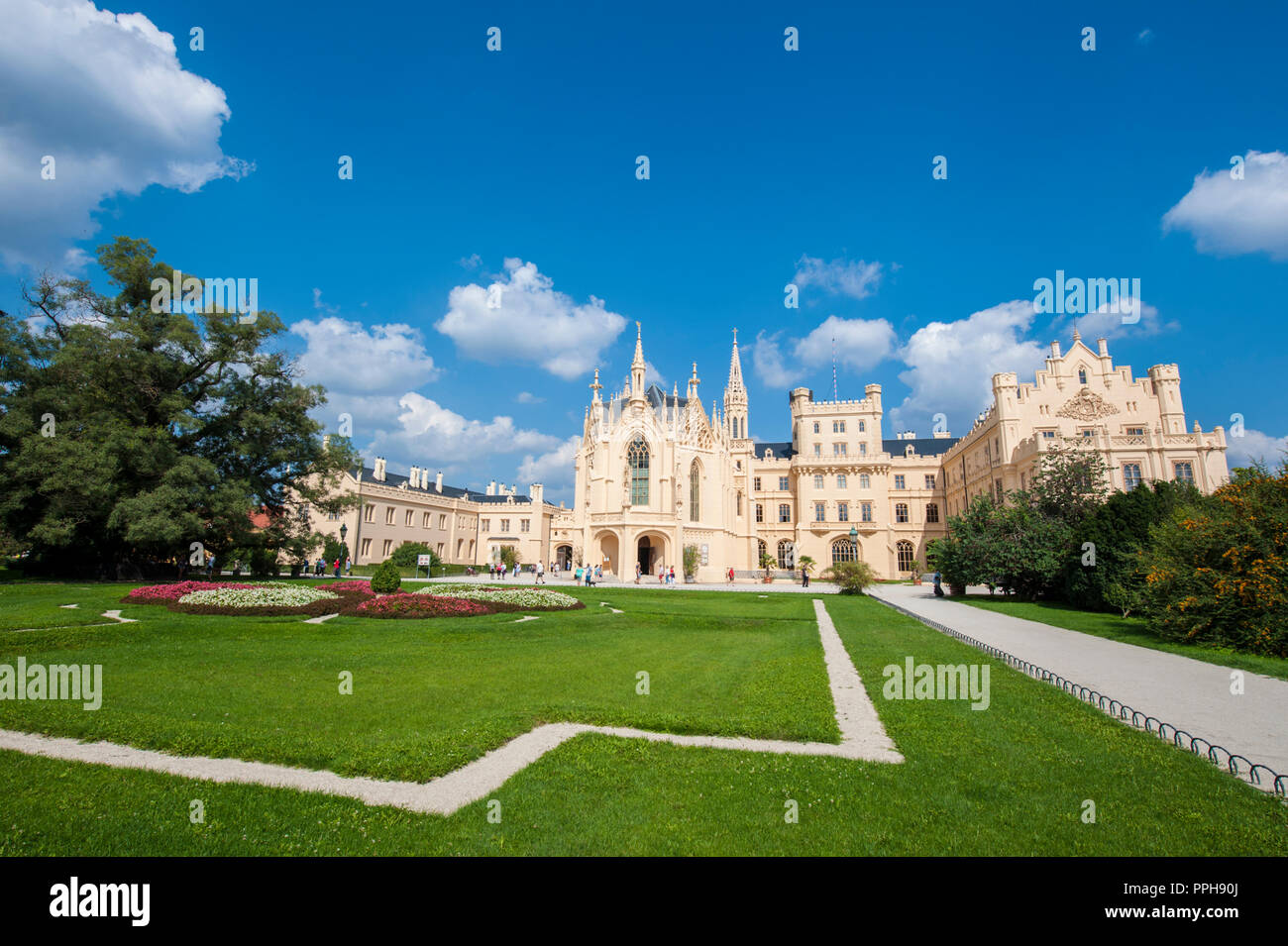 Palace and park in Lednice, Moravia, Czechia Stock Photo - Alamy