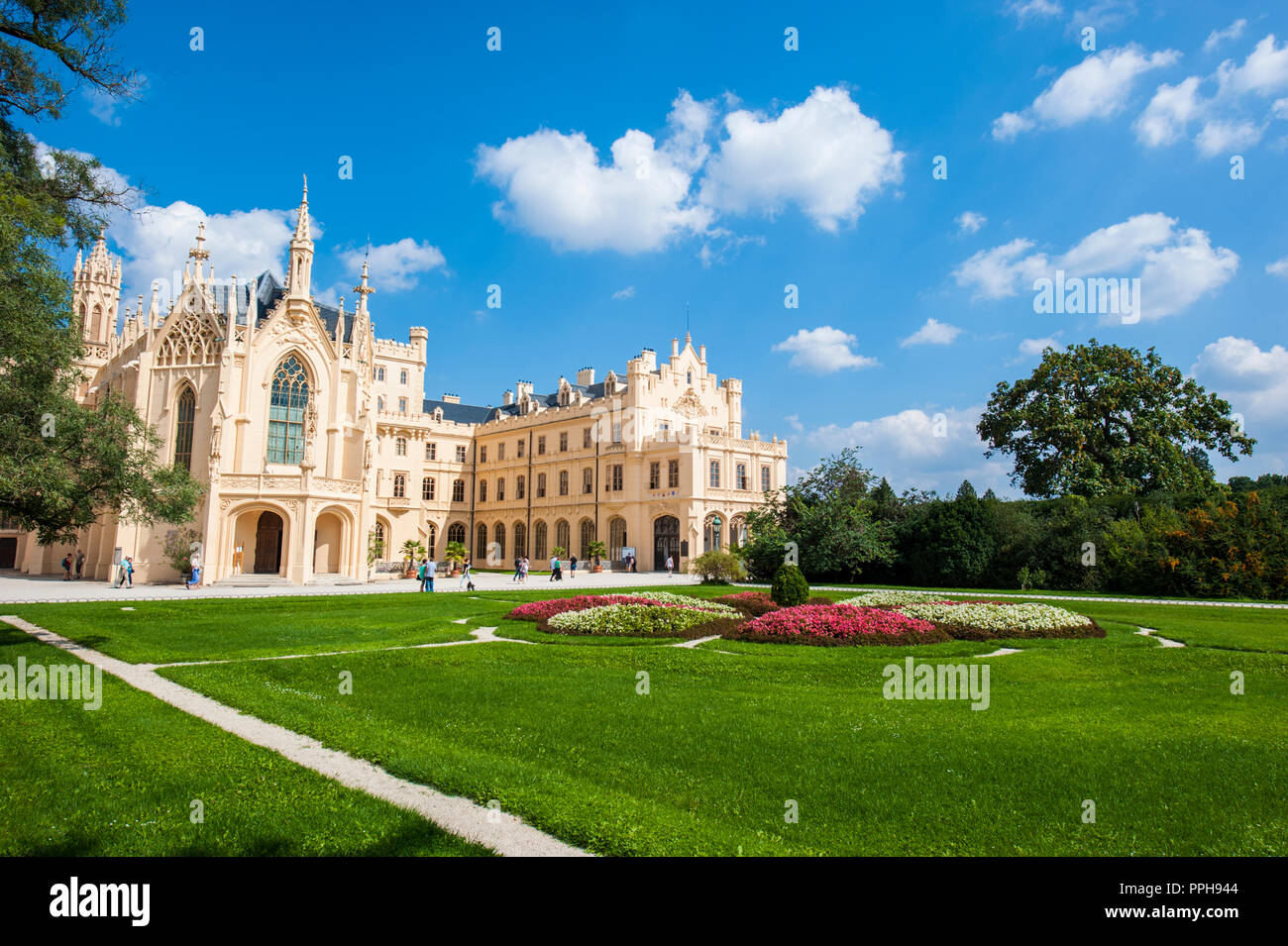 Palace and park in Lednice, Moravia, Czechia Stock Photo - Alamy