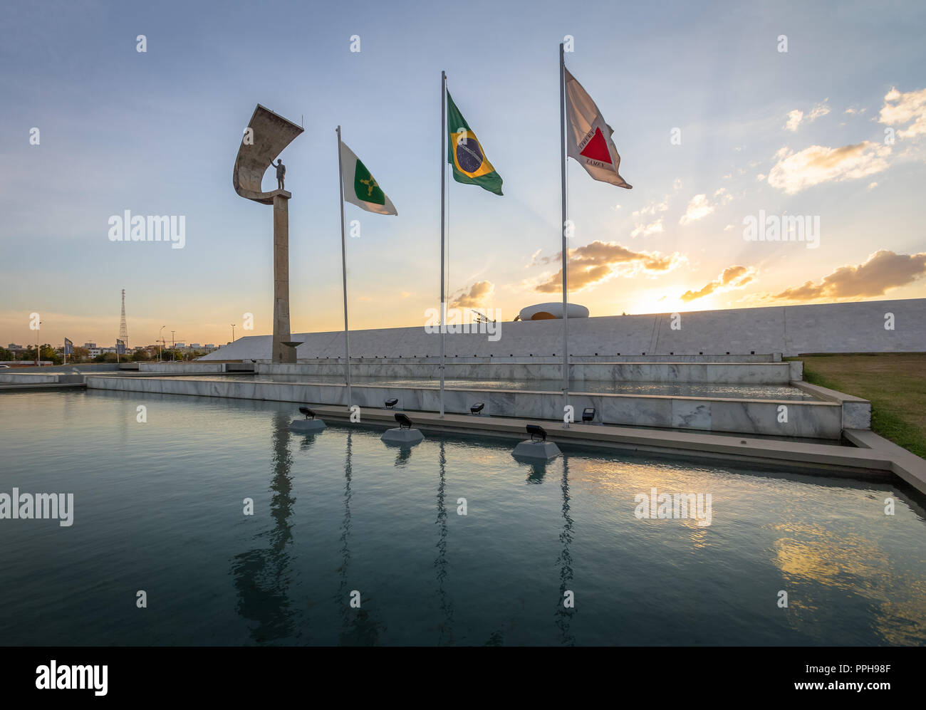 Memorial JK - Juscelino Kubitschek Memorial at sunset - Brasilia ...