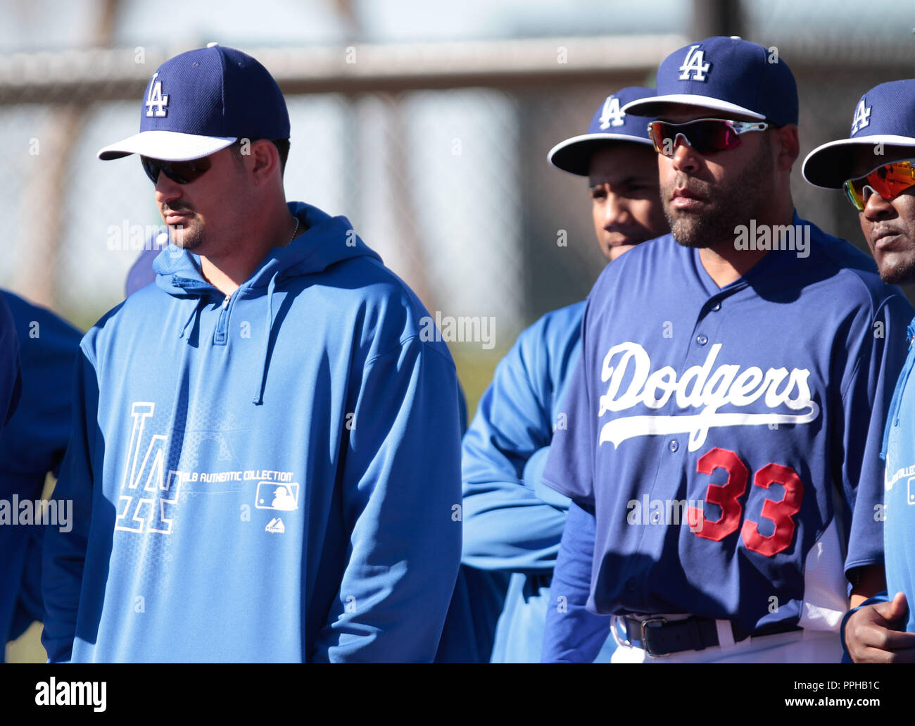 Adrian Gonzalez y Ramon Castro, LA, Dodgers Stock Photo - Alamy