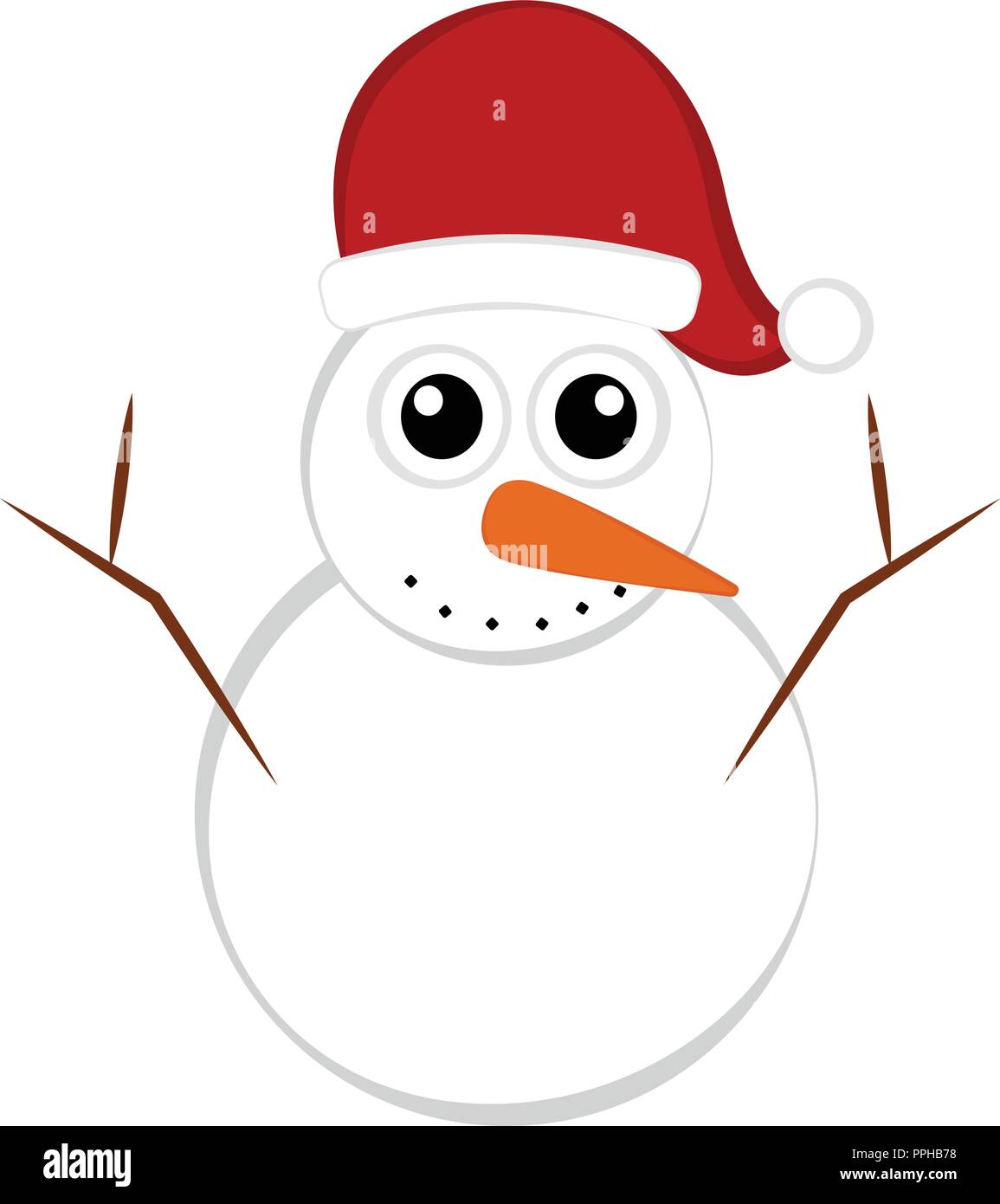 Christmas snowman cartoon character Stock Vector Image & Art - Alamy